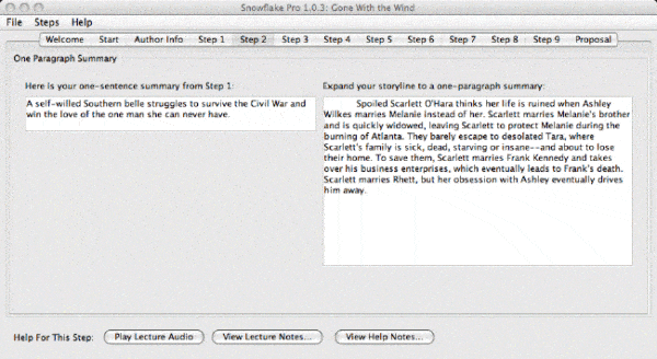 Snowflake Pro Software | Advanced Fiction Writing